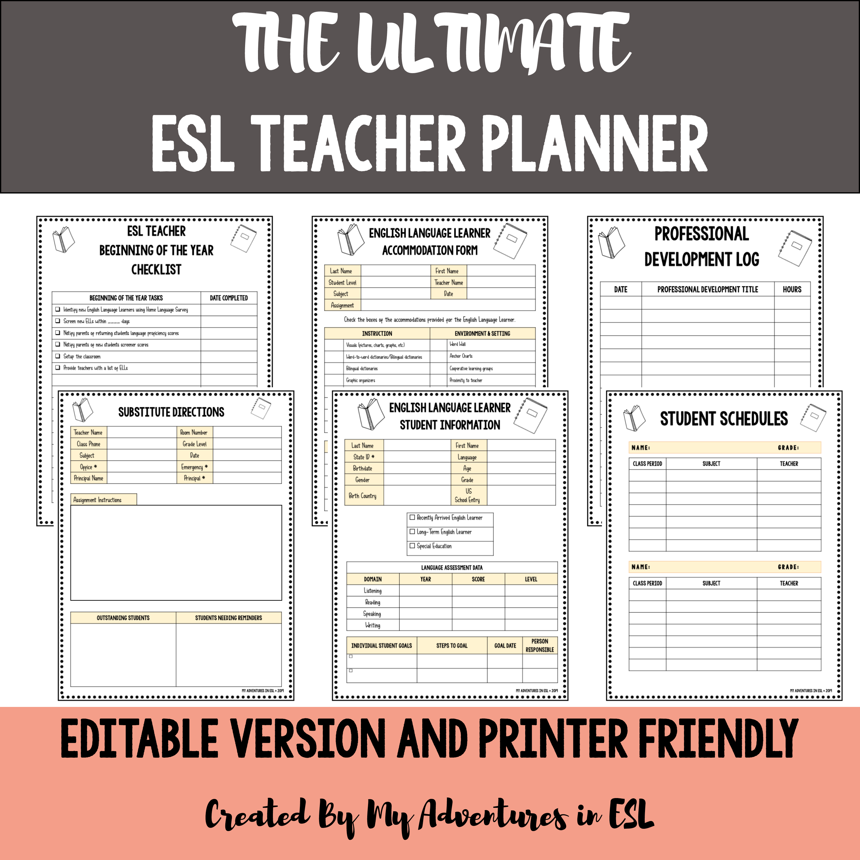 The ESL Teacher Master Plan Ultimate Planner – My Adventures in ESL